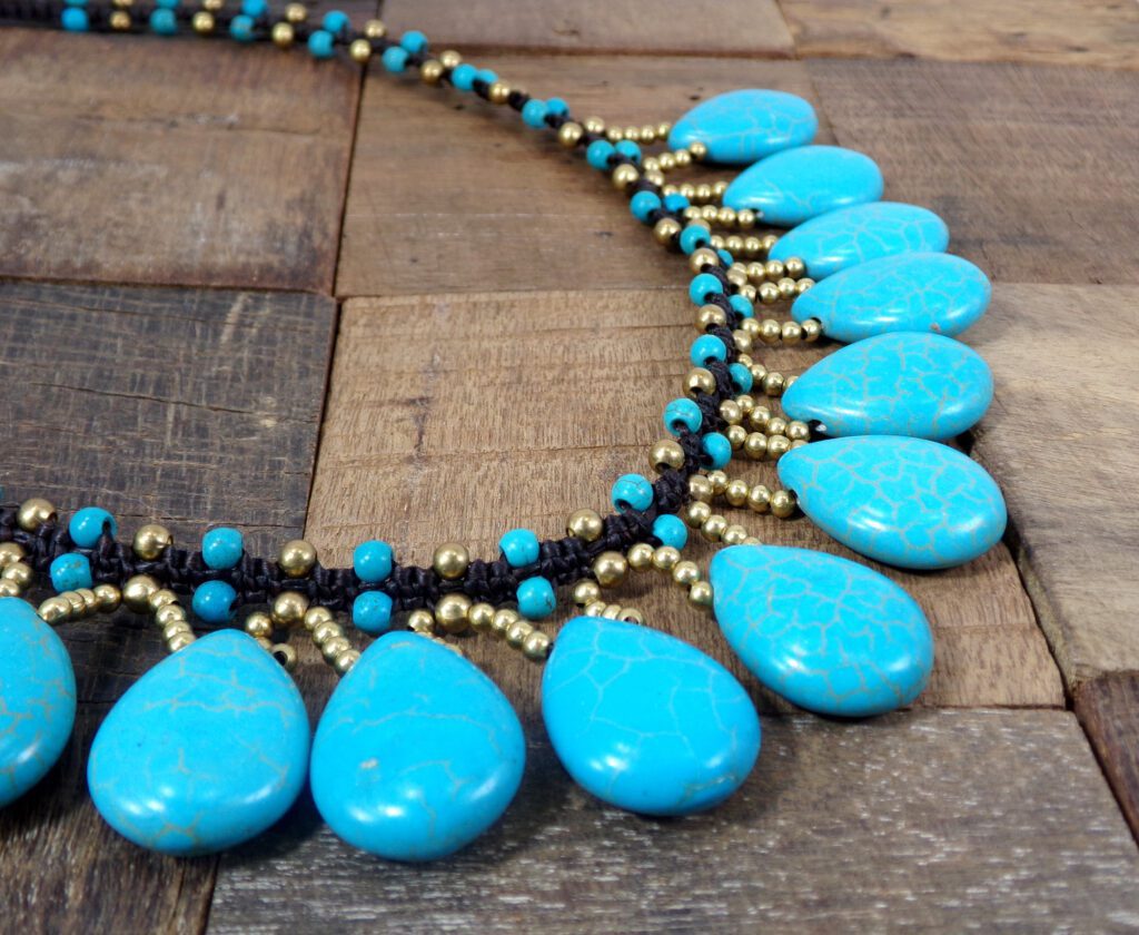 TURQUOISE STONE NECKLACE - Calisa Designs